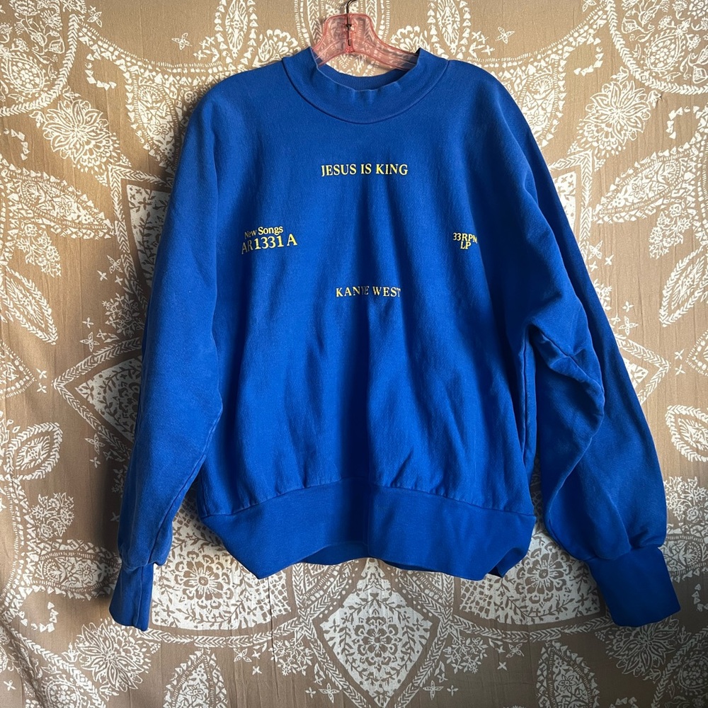 Rare Kanye West Yeezy Jesus Is King Vinyl Crewneck Sw… - Gem